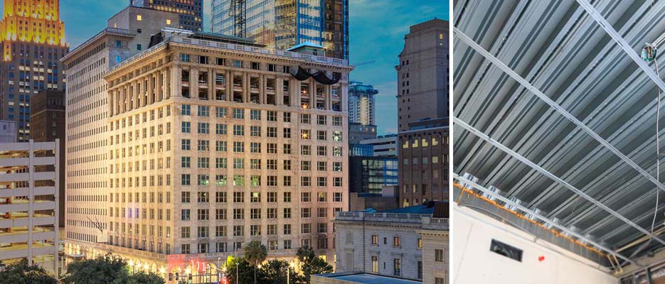 Multi-story office design using steel building systems